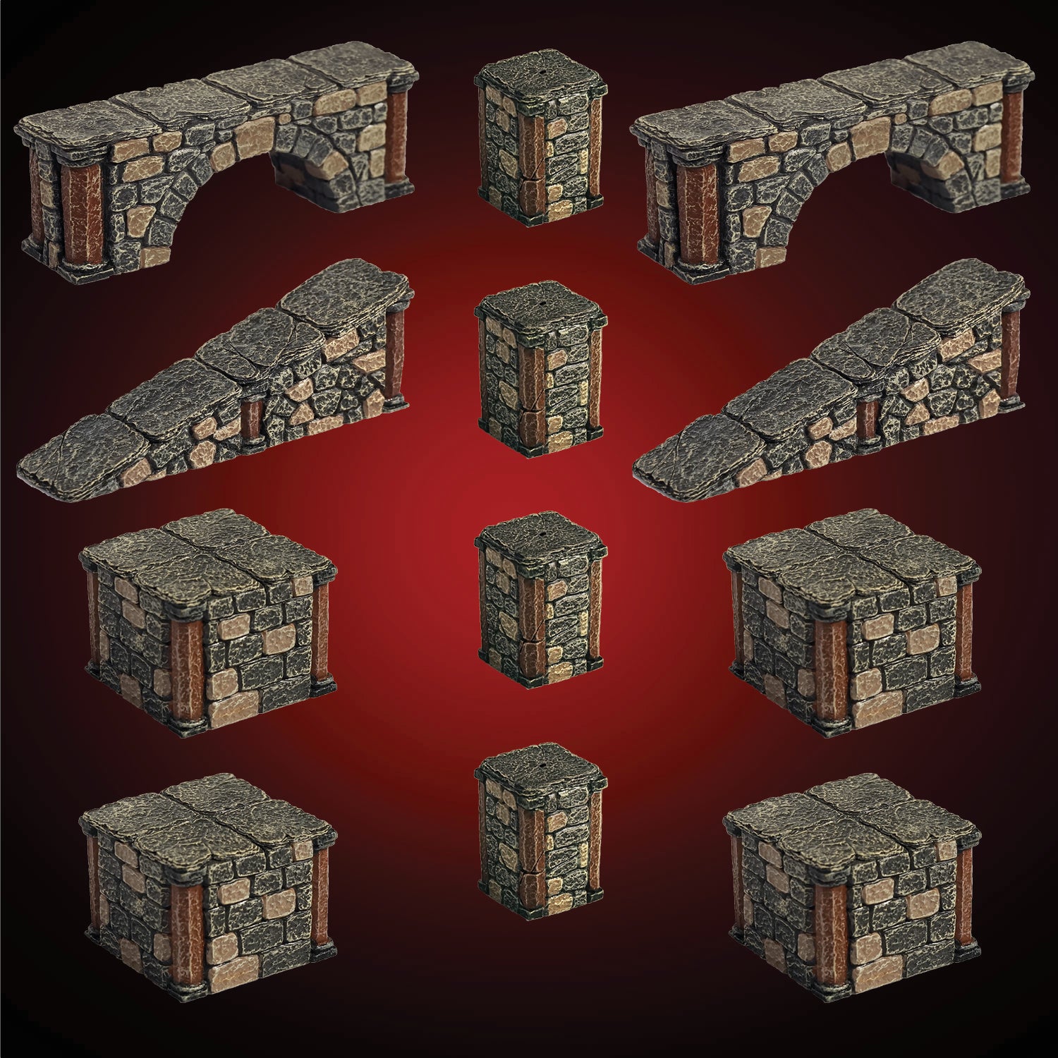 Vaulted Dungeon Elevation (Painted) – Dwarven Forge