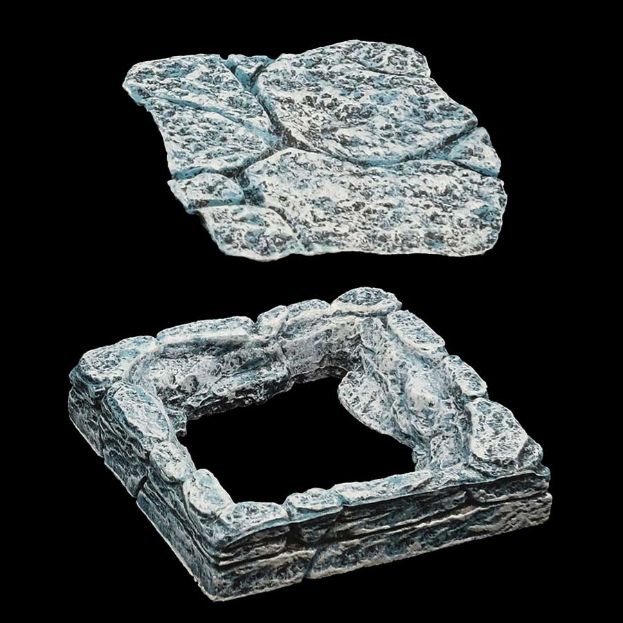 Hole Floor & Plain Floor Insert (Lid)-ice painted (Painted) – Dwarven Forge