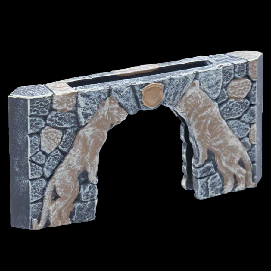 Fieldstone Lion Portcullis Wall (Unpainted) – Dwarven Forge