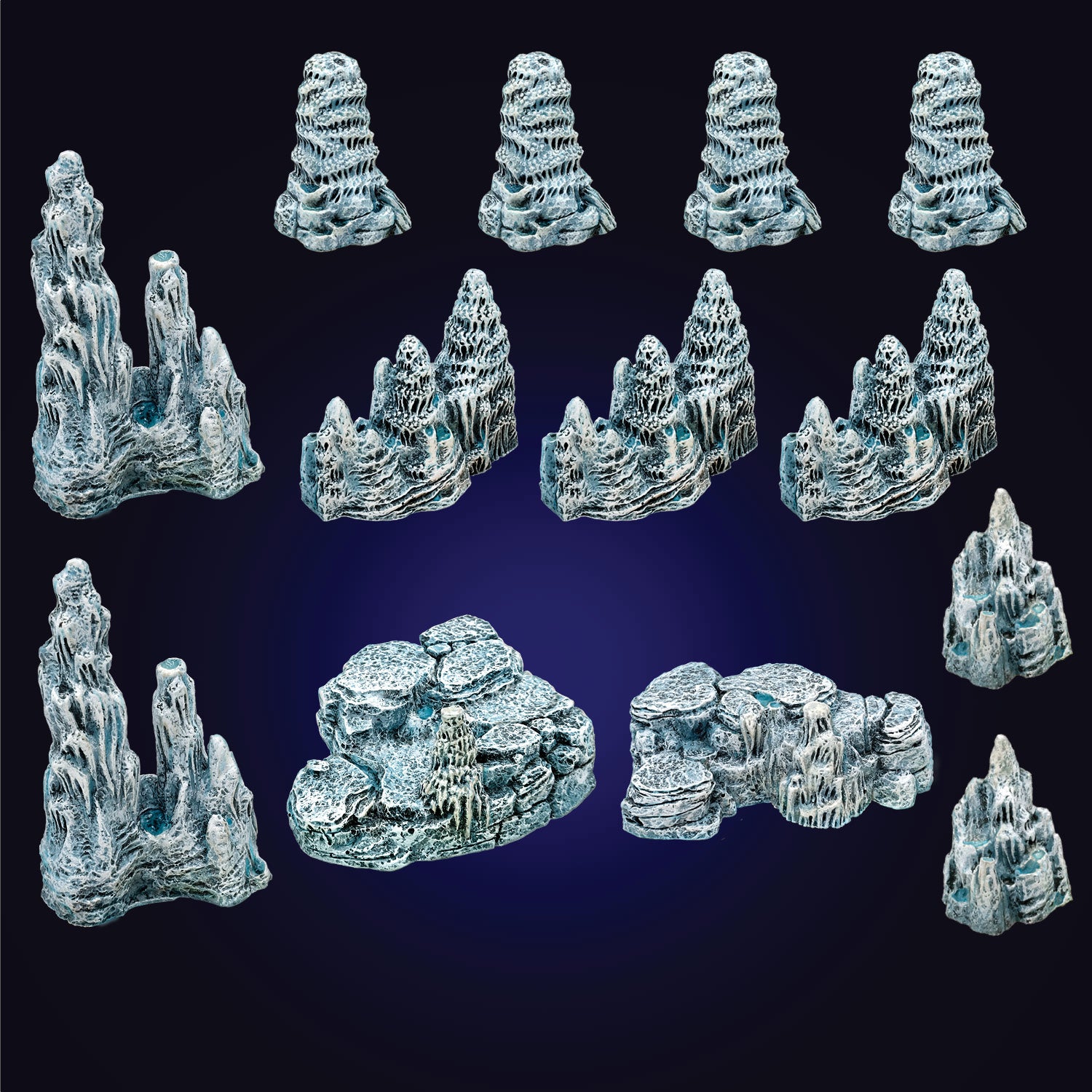 Stalagmite Pack - Ice (Painted) – Dwarven Forge