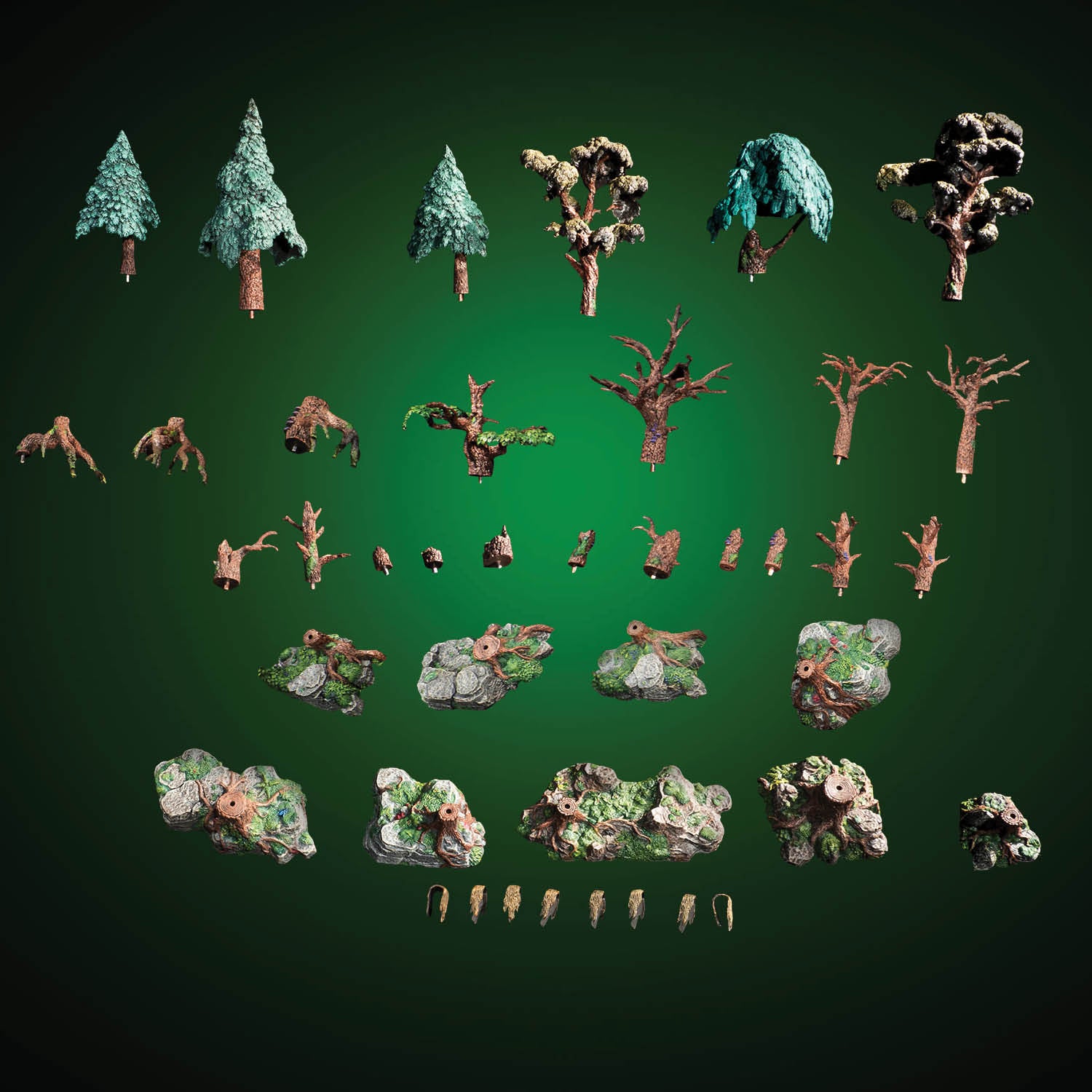Modular Trees Bundle (Painted) – Dwarven Forge