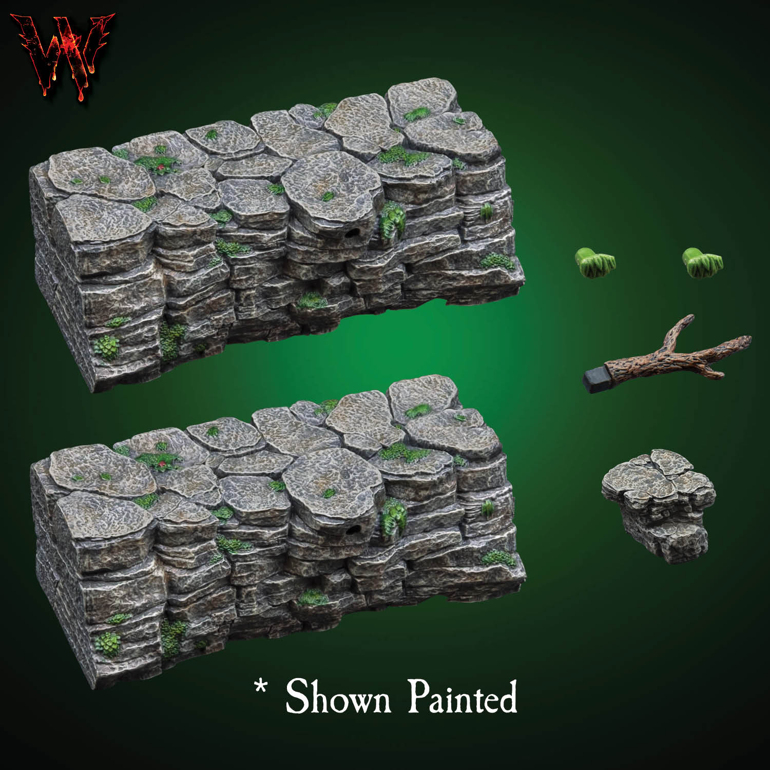 Escarpments - Straights (Unpainted) – Dwarven Forge