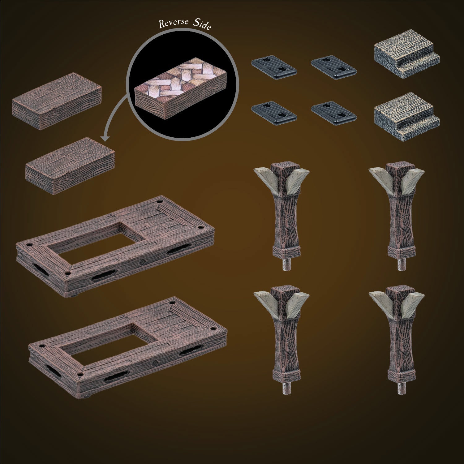 Rustic Wood - Grand Promenade Floor (Painted) – Dwarven Forge