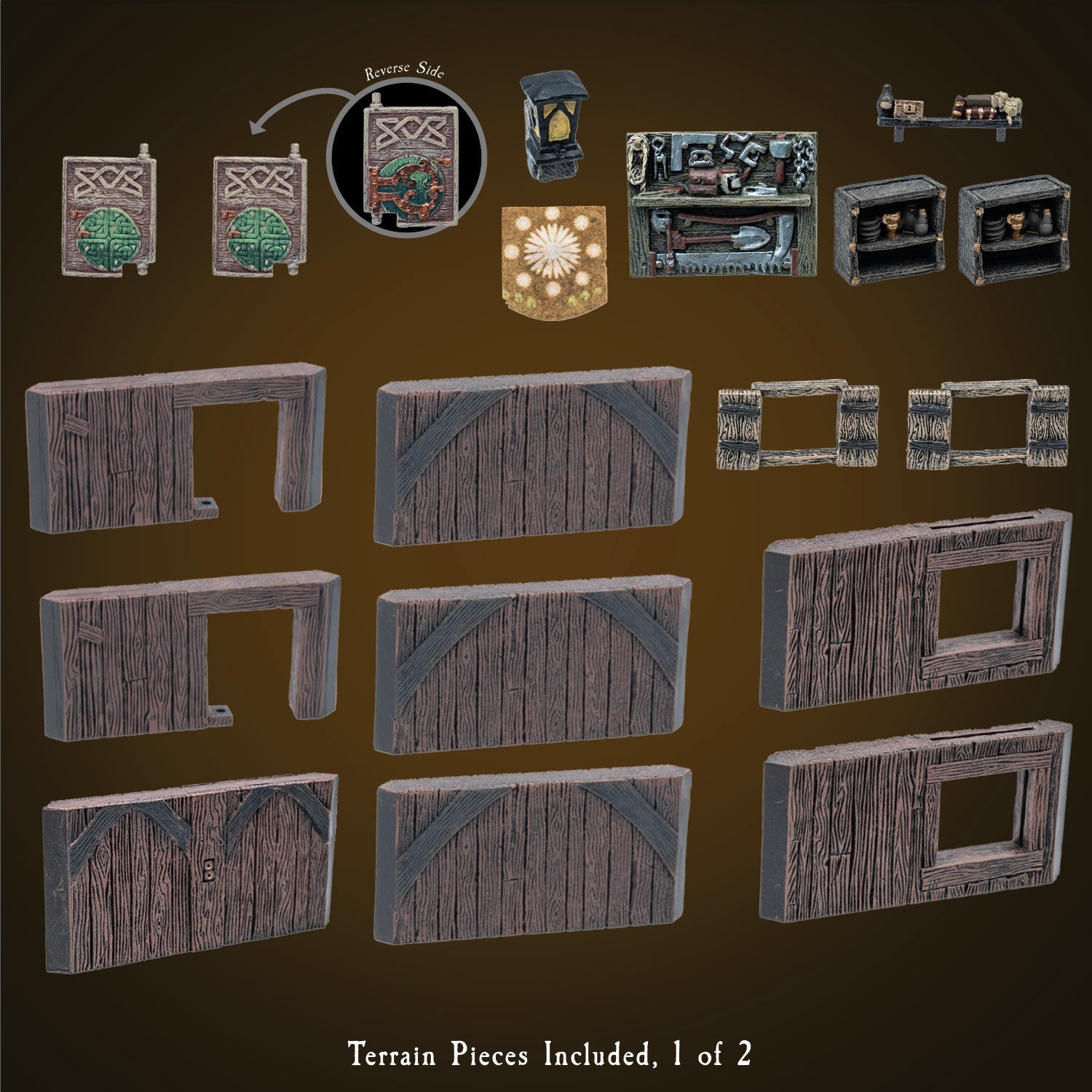 Rustic Wood Core - Tavern Walls & Posts (Painted) – Dwarven Forge