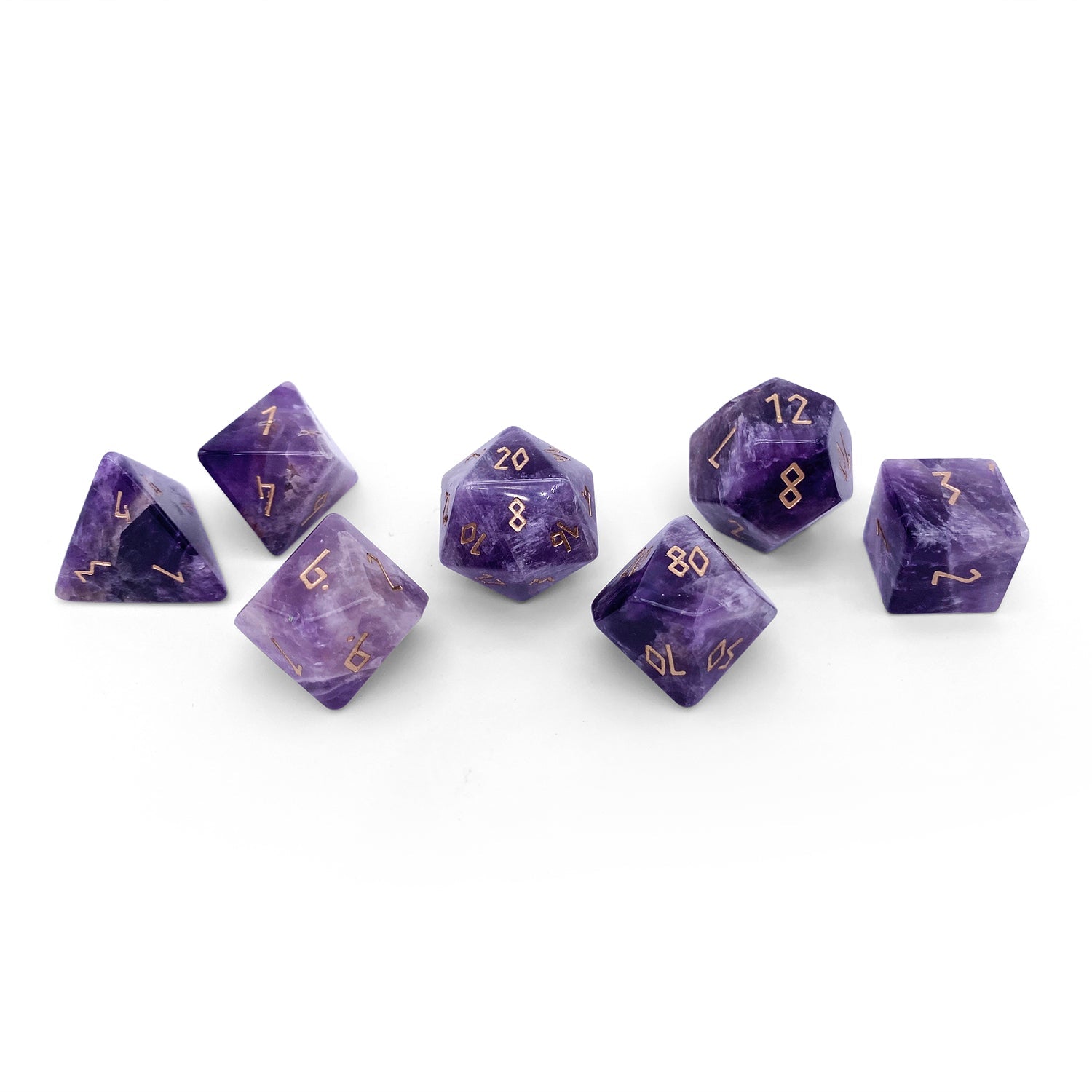 Amethyst - 7 Piece RPG Dice Set – Dwarven Forge