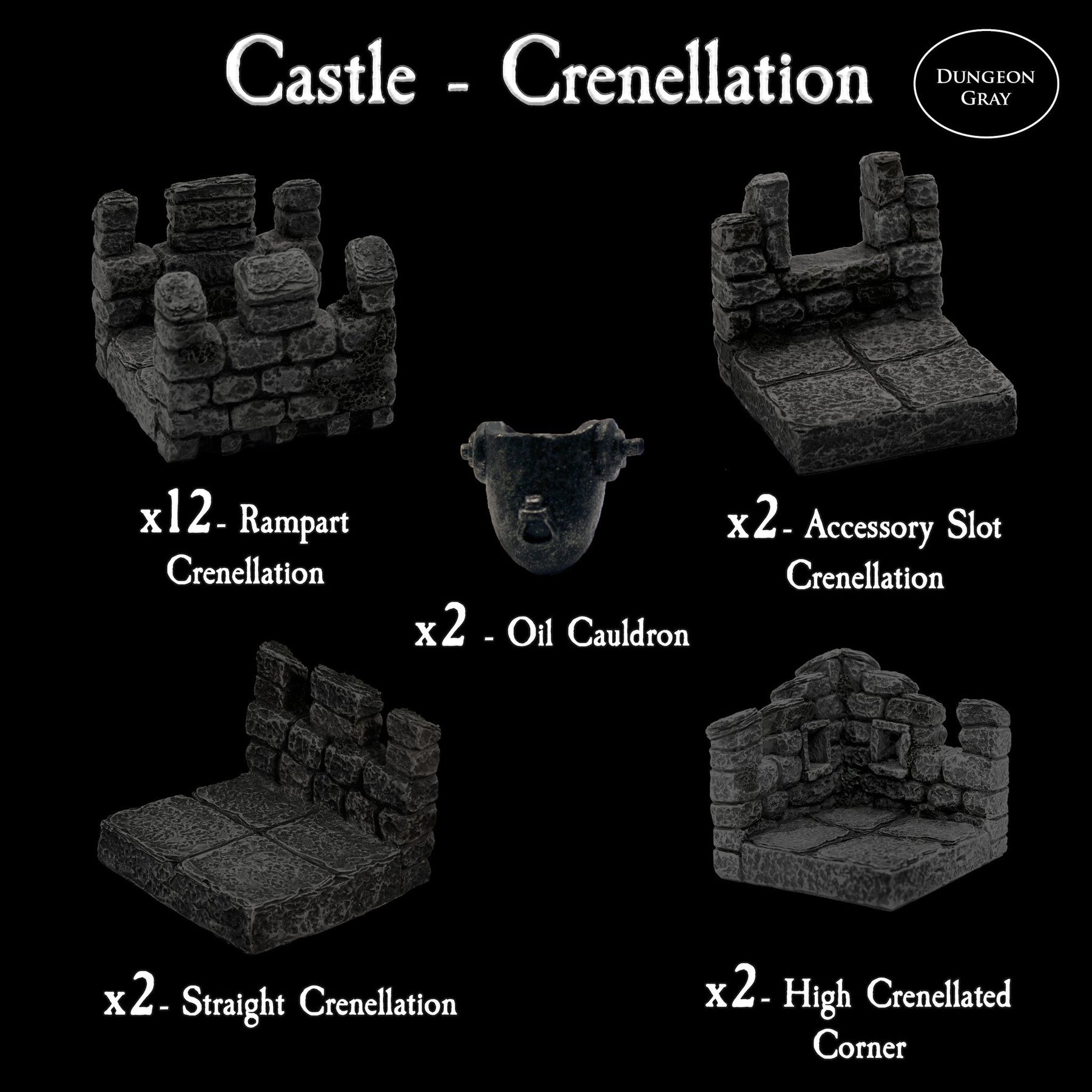 Castle Crenellation Pack – Dwarven Forge