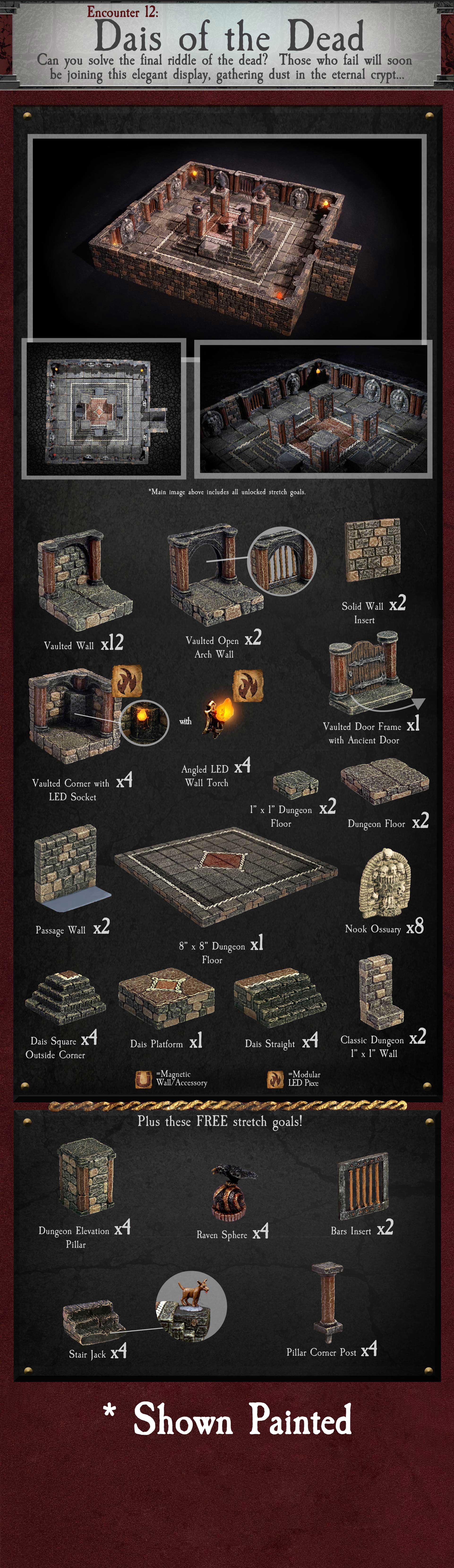 Encounter 12: Dais of the Dead (Unpainted) – Dwarven Forge