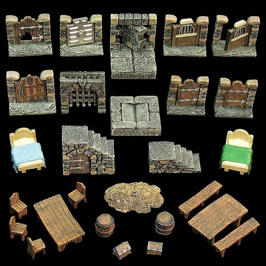 Dungeon Dressing Pack (Painted) – Dwarven Forge