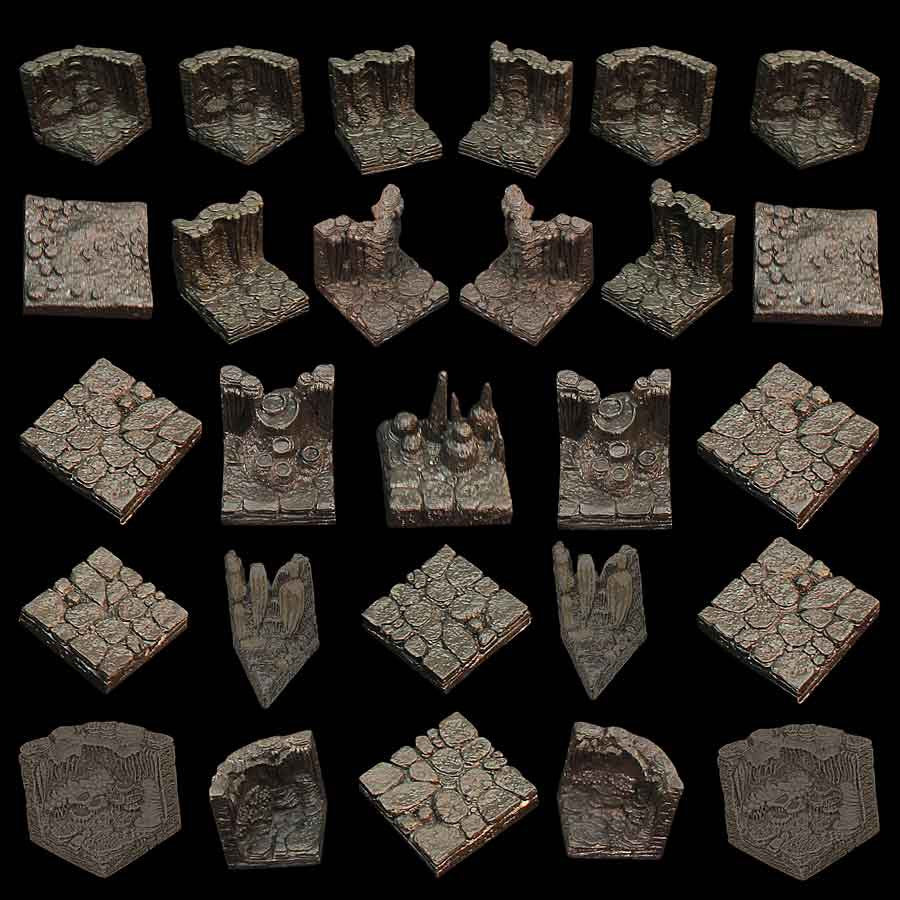 Cavern Set - Varied Walls and Floors (Unpainted) – Dwarven Forge