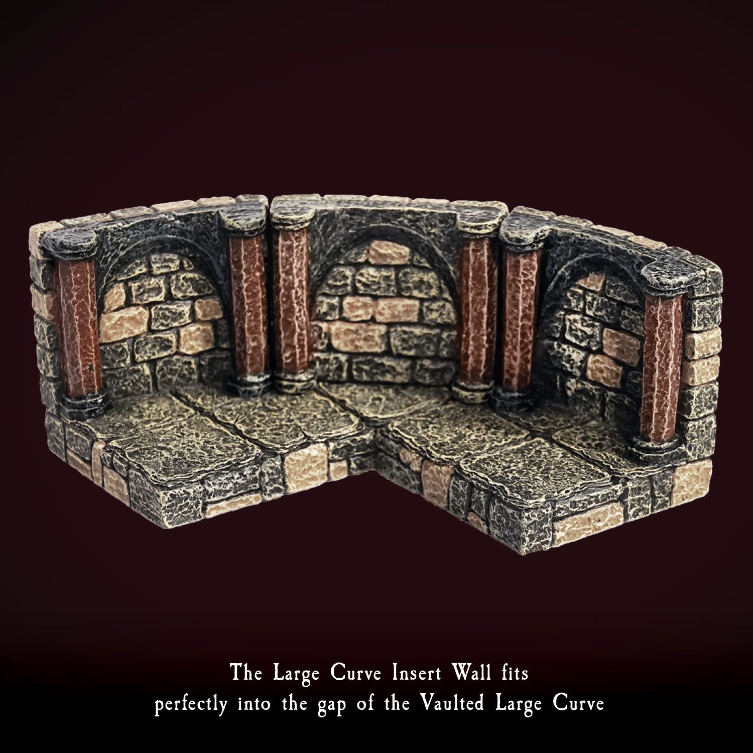 Vaulted Large Curved Walls (Painted) – Dwarven Forge