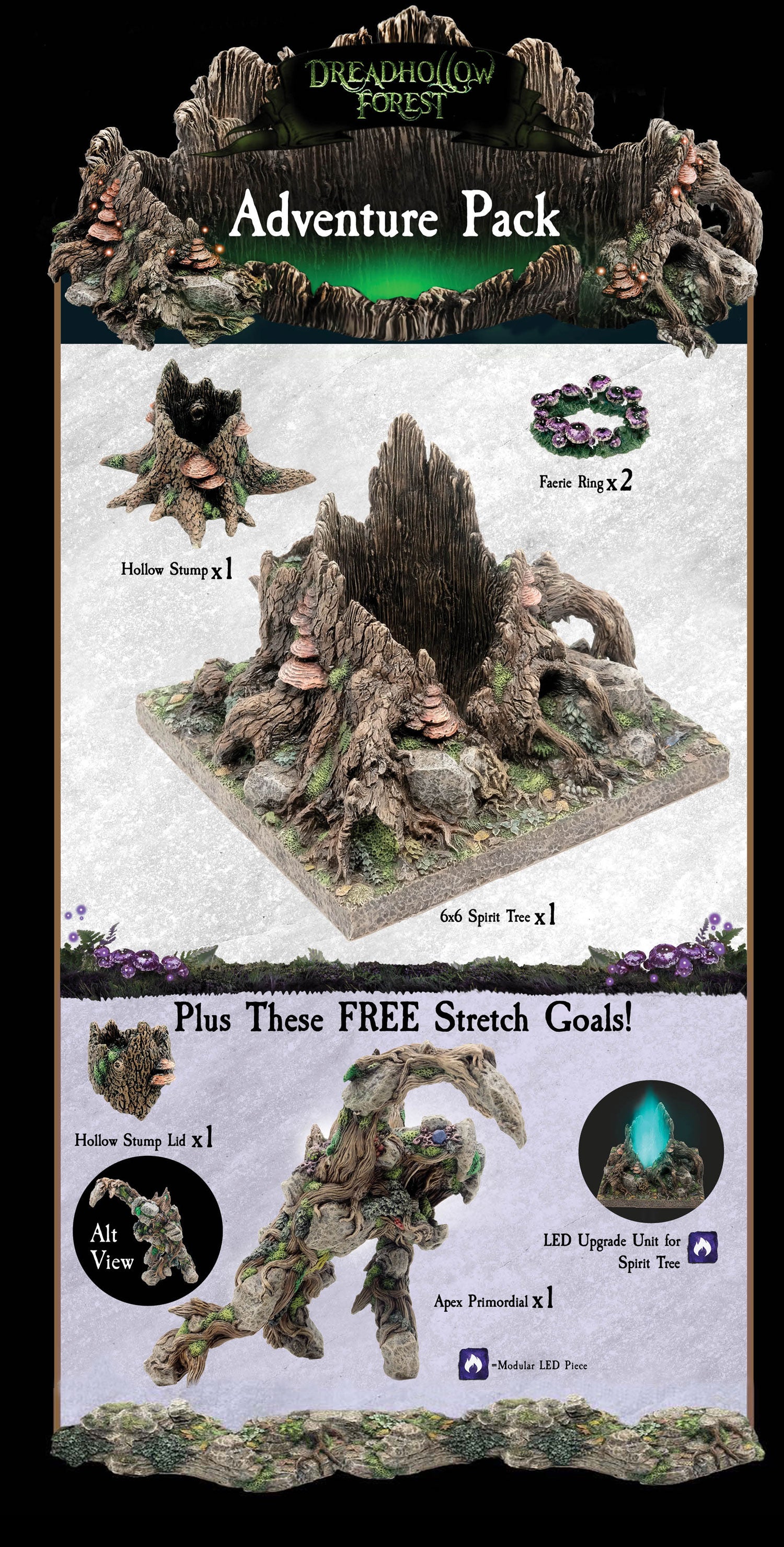 Dreadhollow Forest Adventure Pack (Unpainted) – Dwarven Forge
