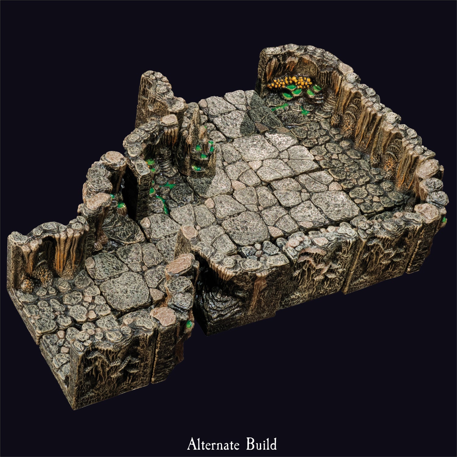 Dwarven Forge Starter Cavern - Hand Painted Modular Starter D&D Terrain Cavern, Walls, Floors ...