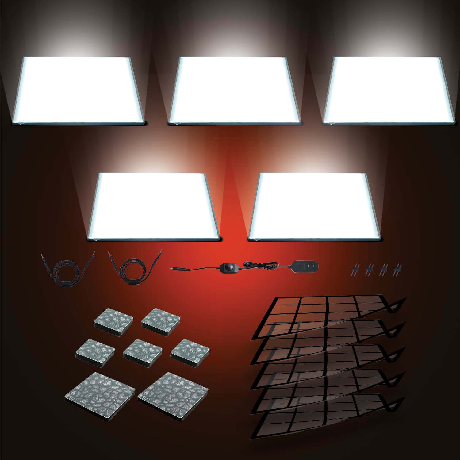 DF Light Panel Five Pack (includes foamcore risers) – Dwarven Forge