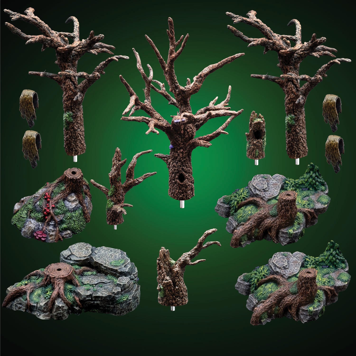 Dead Trees Pack (Painted) – Dwarven Forge