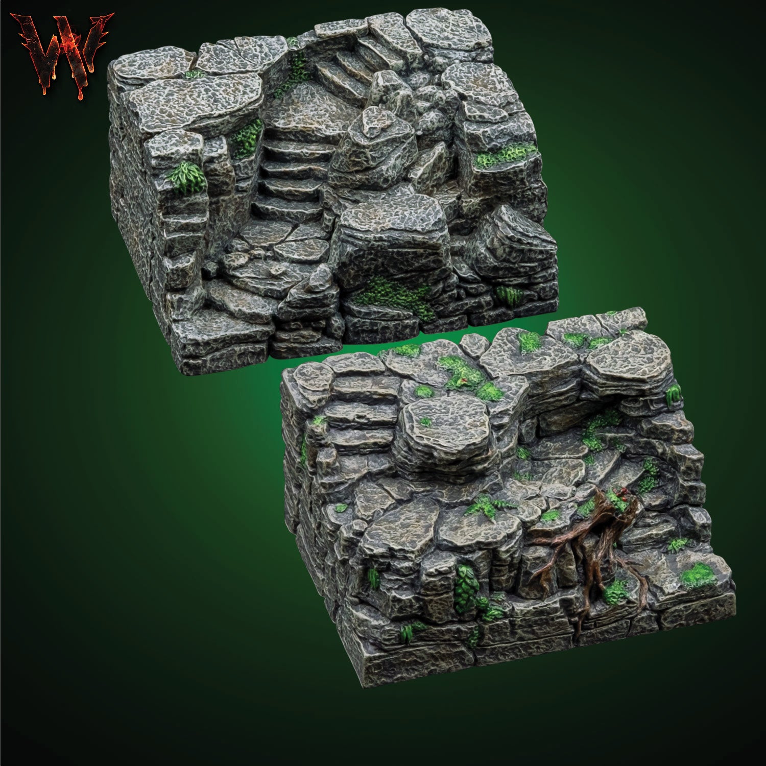 Escarpments - Winding Stairs Pack (Painted) – Dwarven Forge