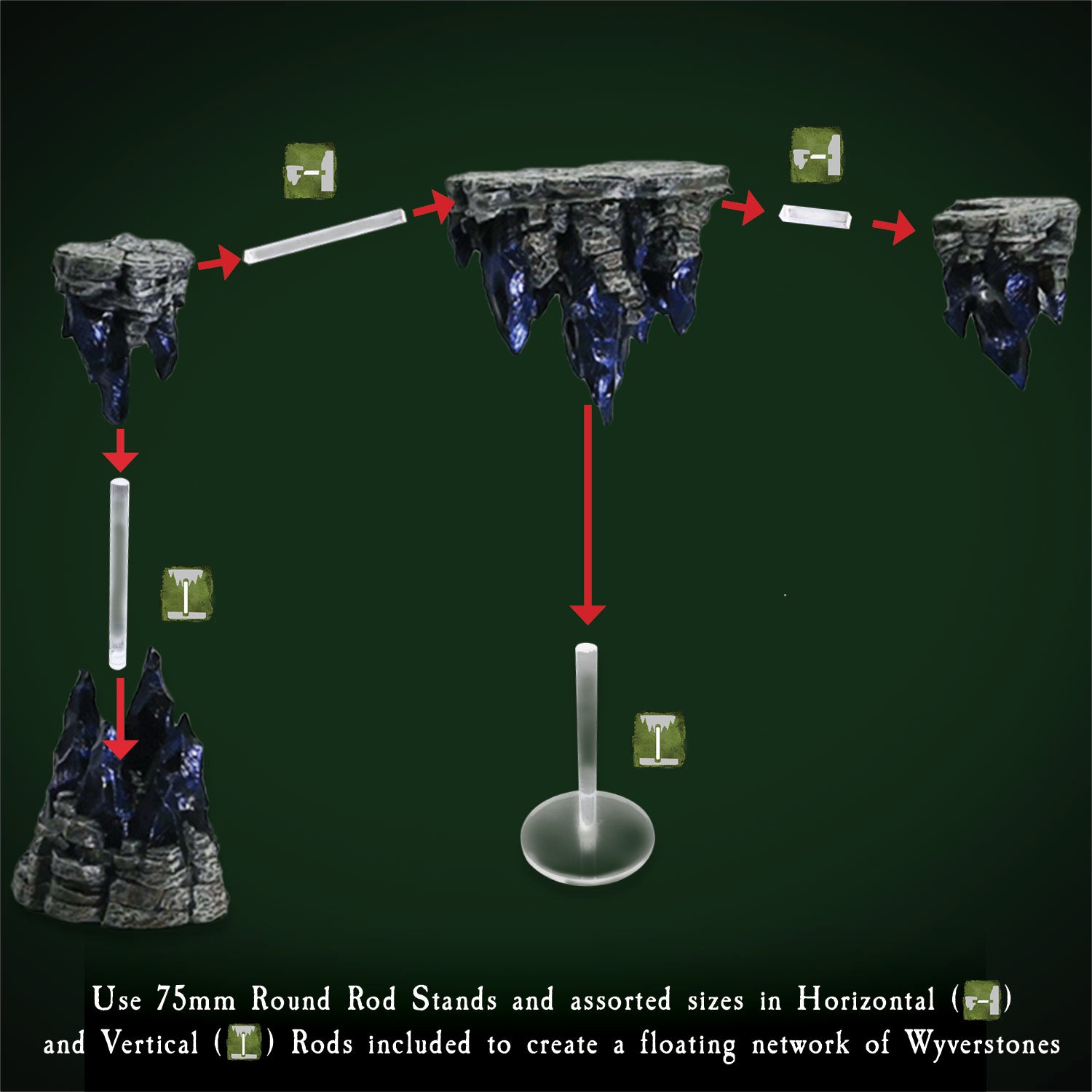 Mountain Driftstone Pack (Painted) – Dwarven Forge