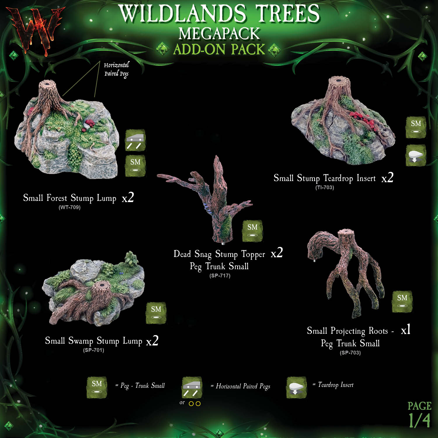 Wildlands Trees - Megapack (Painted) – Dwarven Forge
