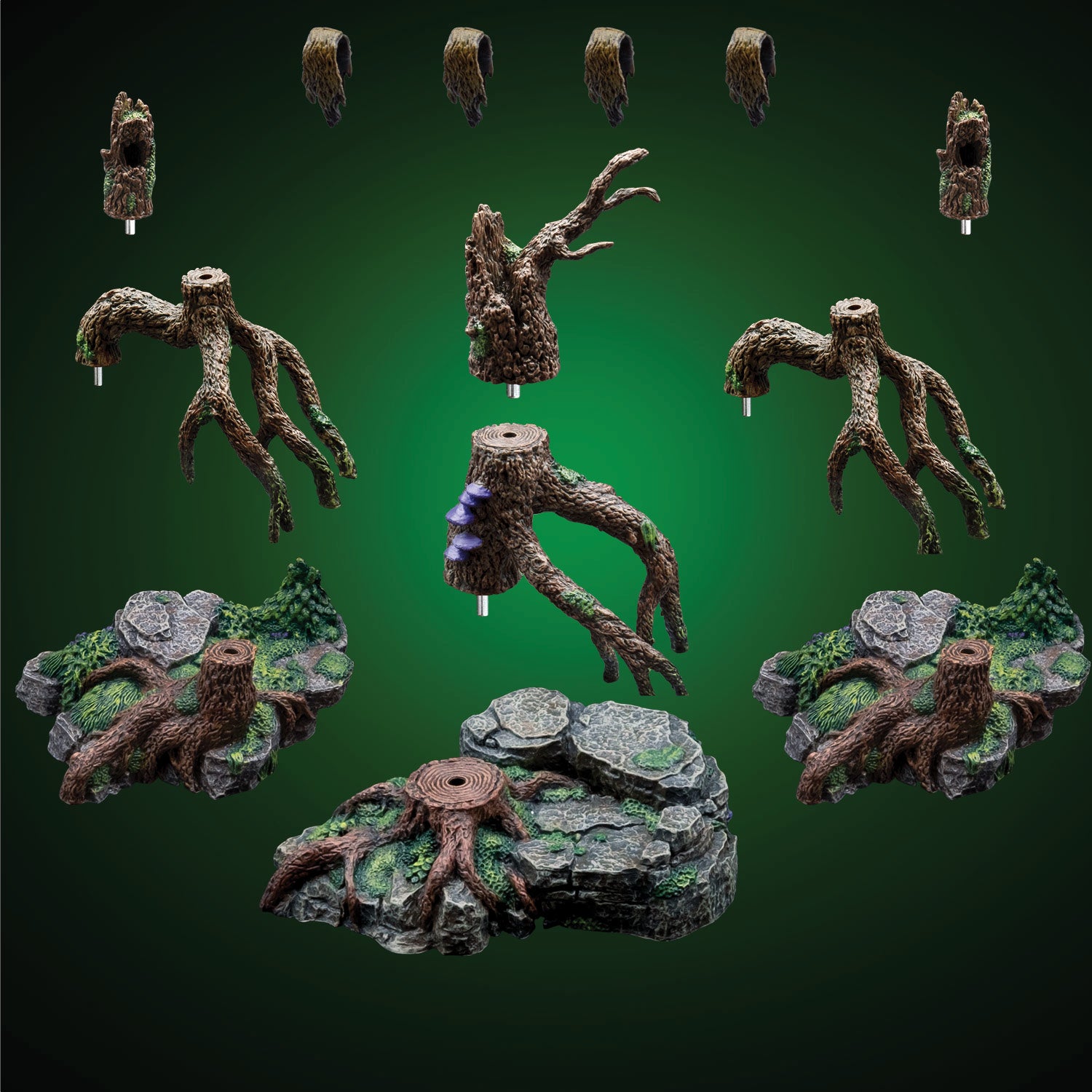 Swamp Stump Lumps (Painted) – Dwarven Forge