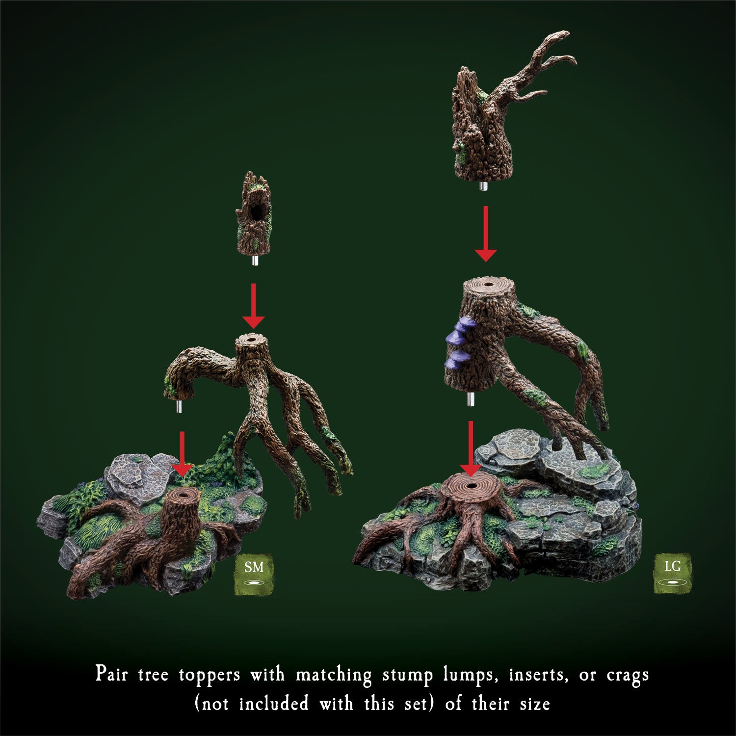 Swamp Stump Lumps (Painted) – Dwarven Forge