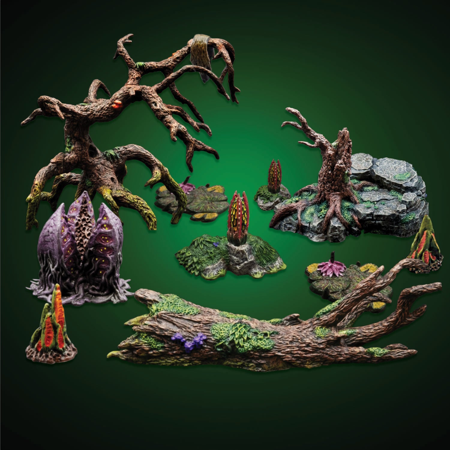 Swamp Starter Set (Painted) – Dwarven Forge