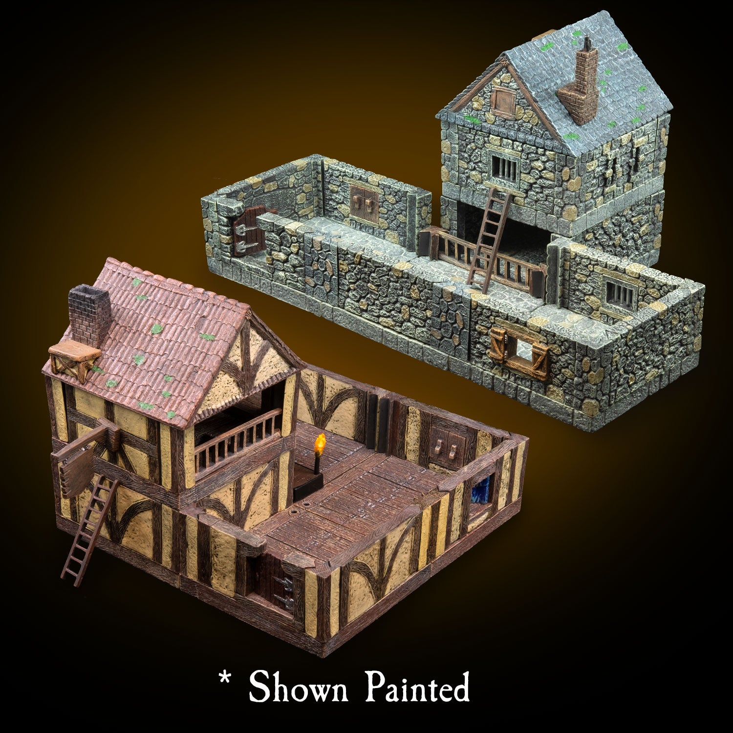 Dwarven Forge D&D Terrain Hamlet Set - Unpainted hamlet D&D Terrain set ...